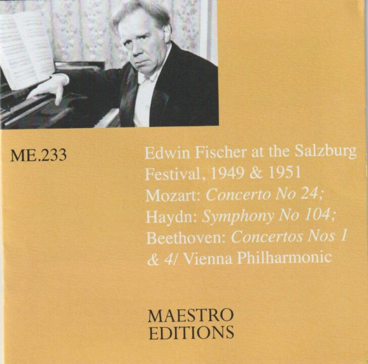 La très grande désillusion de concerts de concertos par Edwin Fischer ...